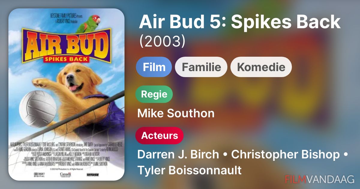 Air Bud 5: Spikes Back (film, 2003) kopen op dvd of blu-ray ...