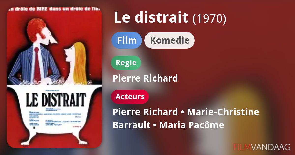 Le distrait (film, 1970) - FilmVandaag.nl