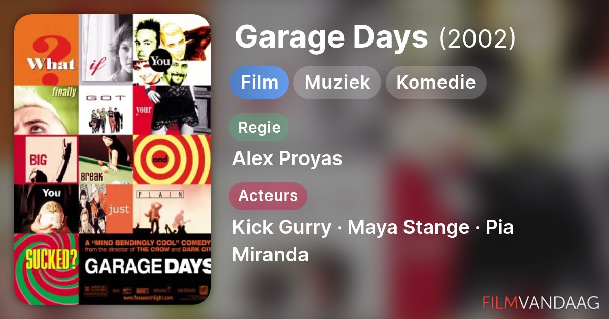 Garage Days (film, 2002) - FilmVandaag.nl