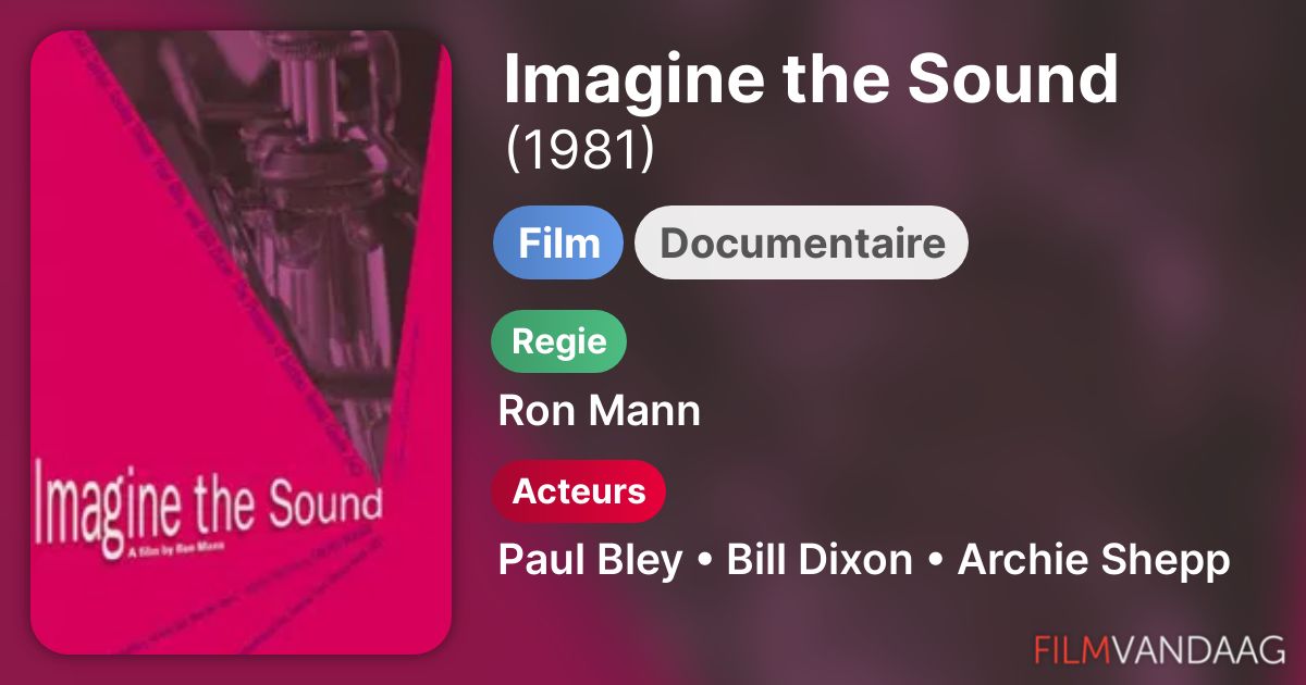 Imagine the Sound (film, 1981) Nu Online Kijken - FilmVandaag.nl