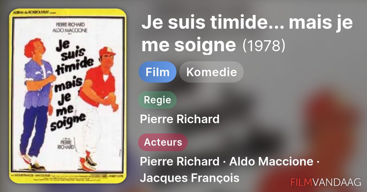 Je suis timide... mais je me soigne (film, 1978) - FilmVandaag.nl