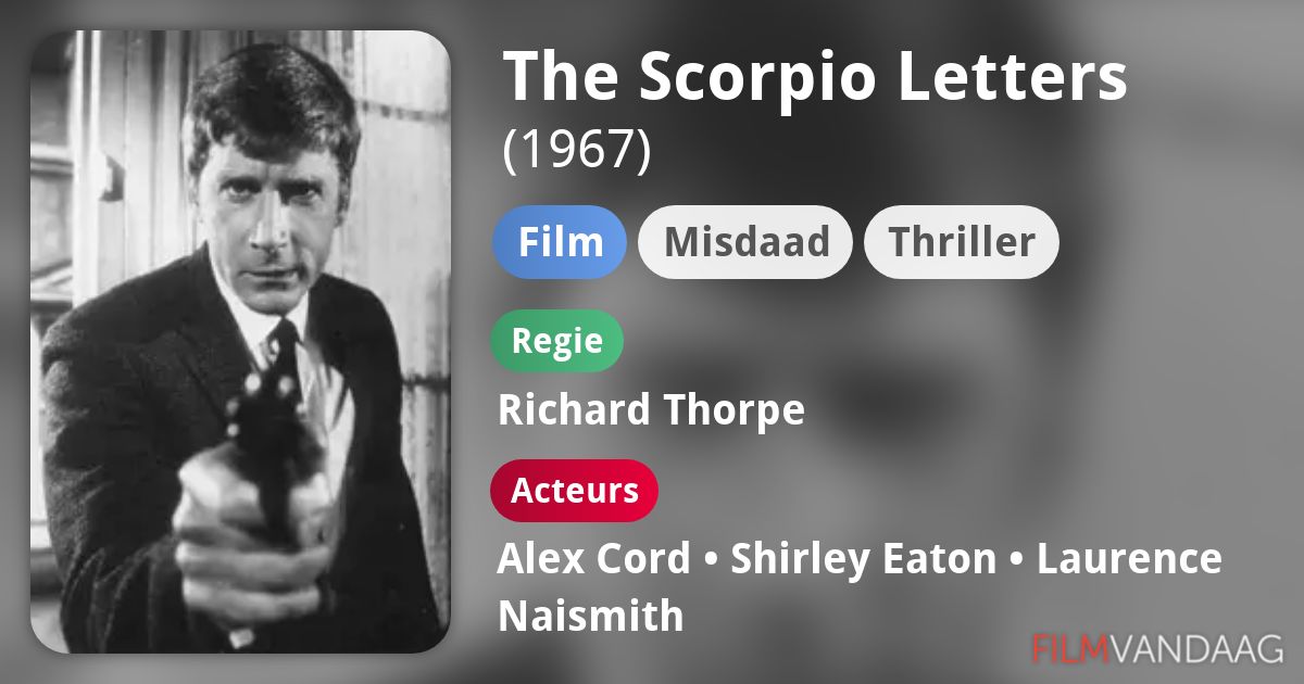 The Scorpio Letters (film, 1967) - FilmVandaag.nl
