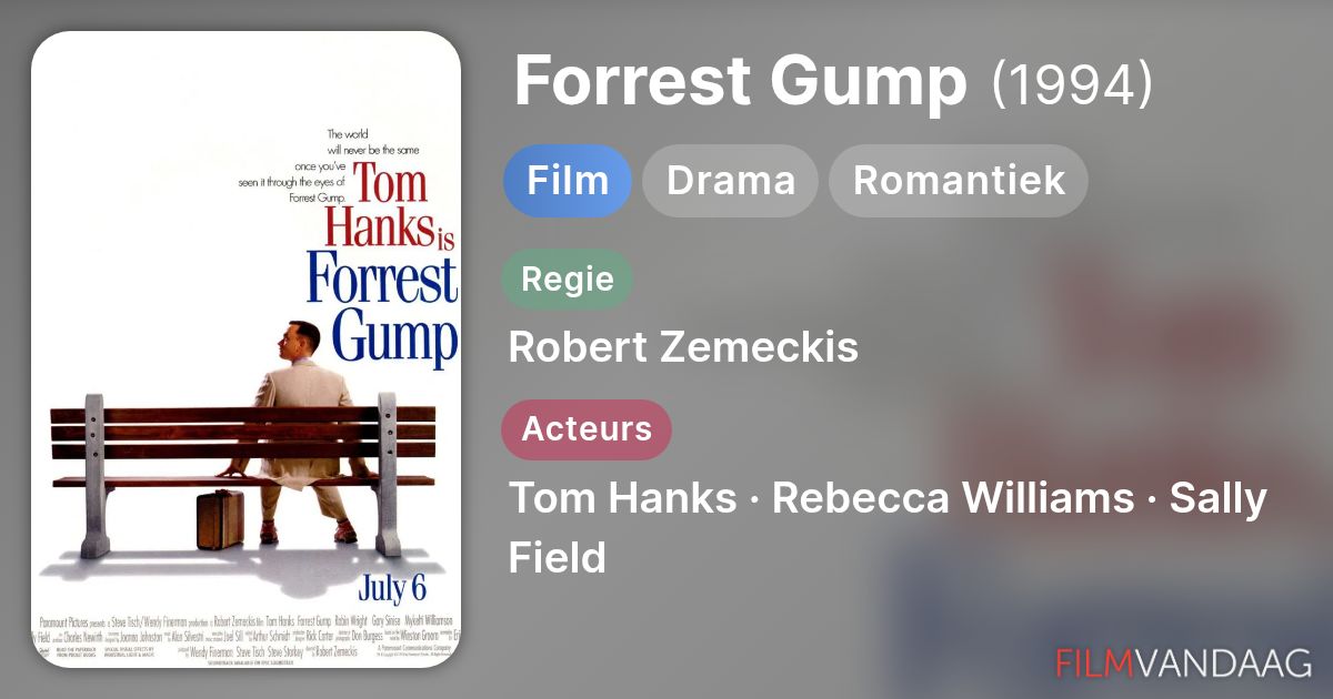 Forrest Gump (film, 1994) - FilmVandaag.nl