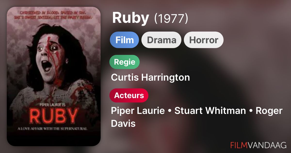 Ruby (film, 1977) - FilmVandaag.nl