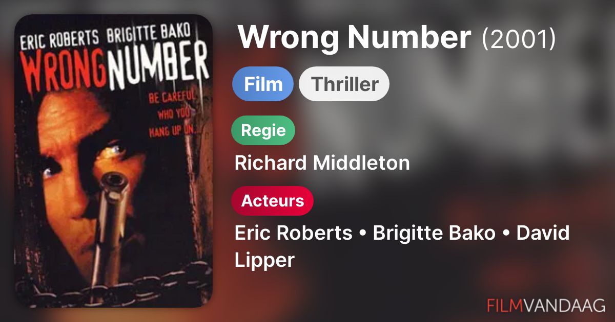 Wrong Number (film, 2002) - FilmVandaag.nl