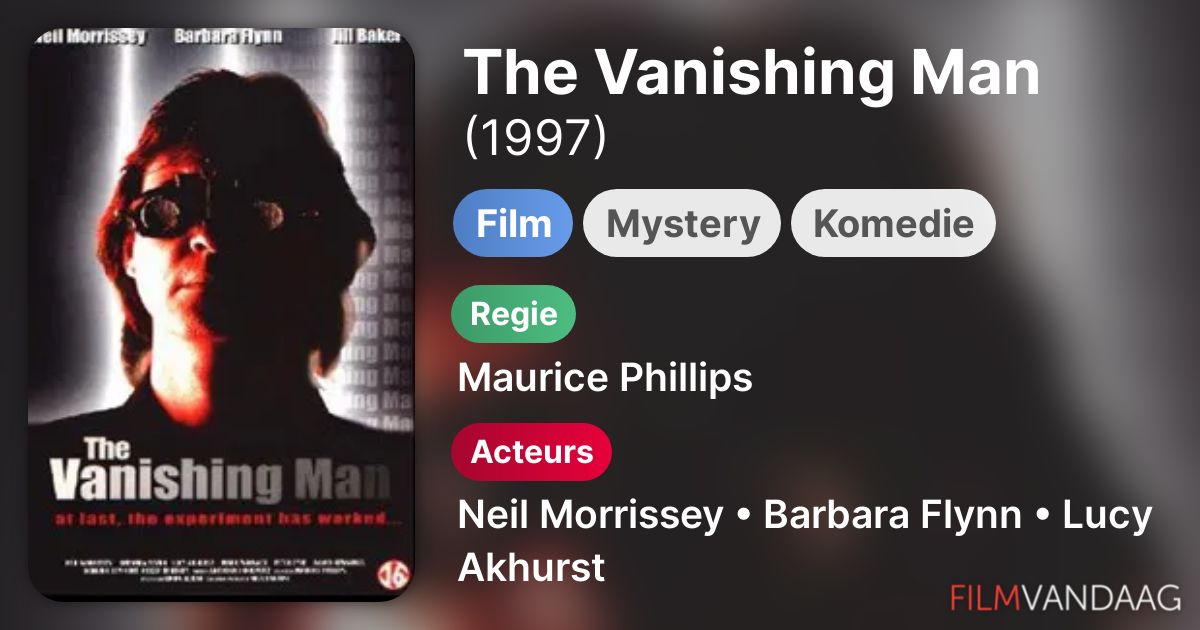 The Vanishing Man (film, 1997) - FilmVandaag.nl