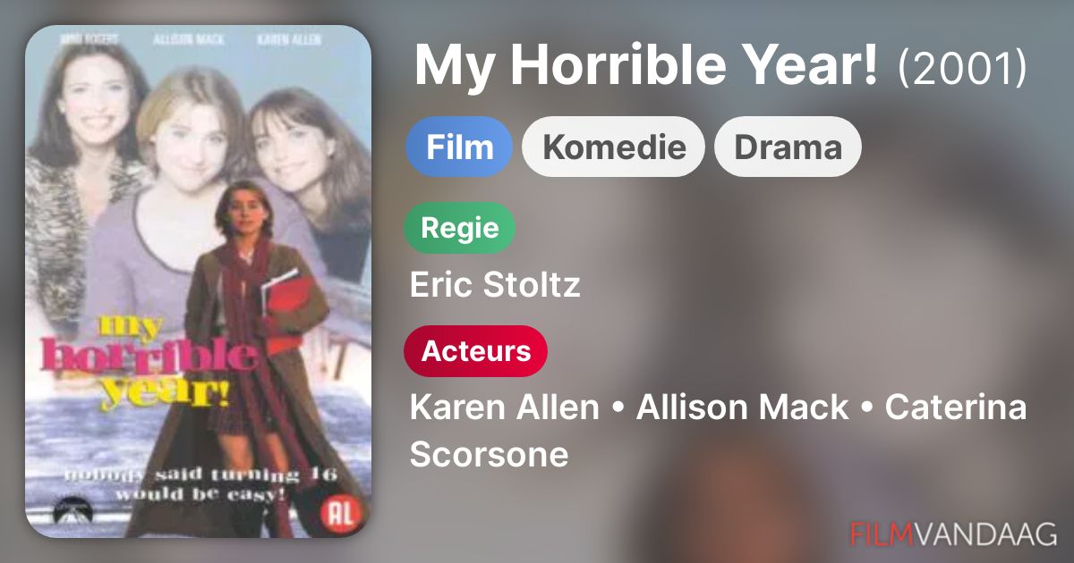 My Horrible Year! (film, 2001) - FilmVandaag.nl