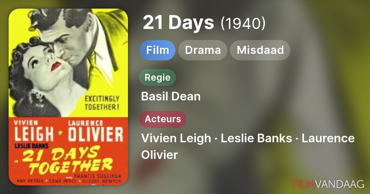 21 Days (film, 1940) - FilmVandaag.nl