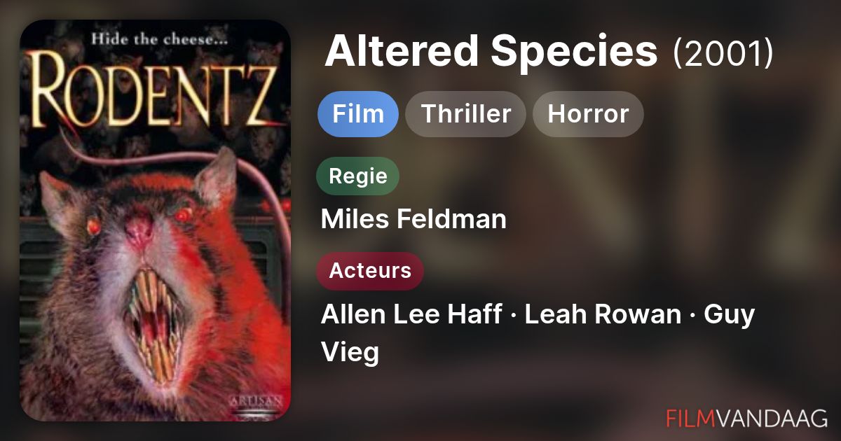 Altered Species (film, 2001) Nu Online Kijken - FilmVandaag.nl