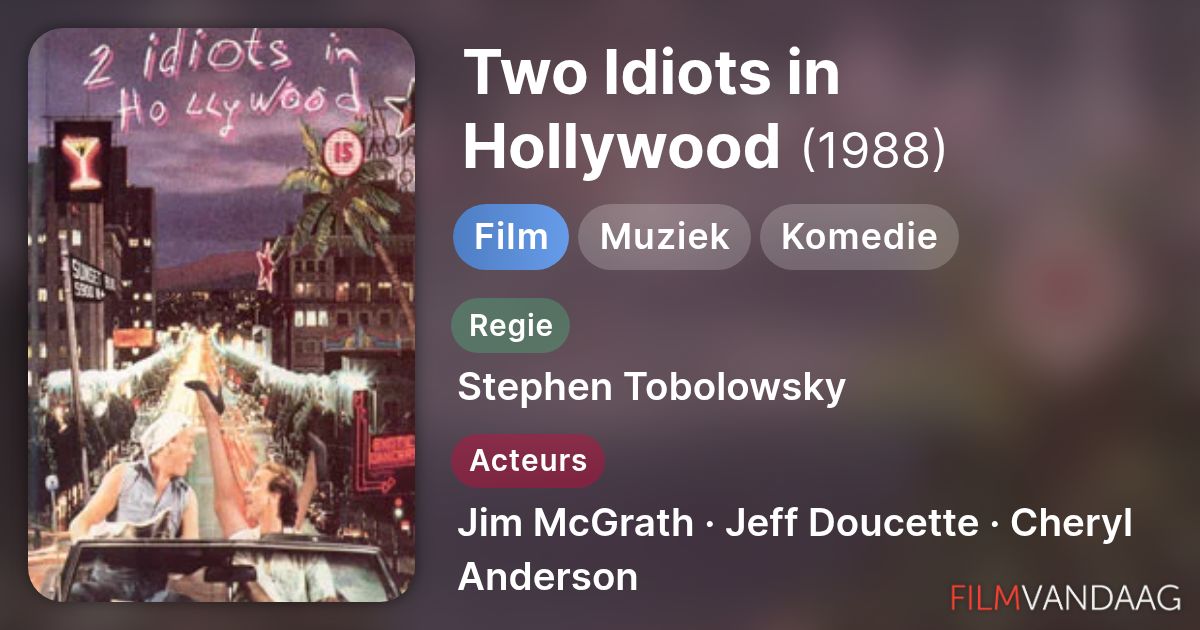 Two Idiots in Hollywood (film, 1988) - FilmVandaag.nl