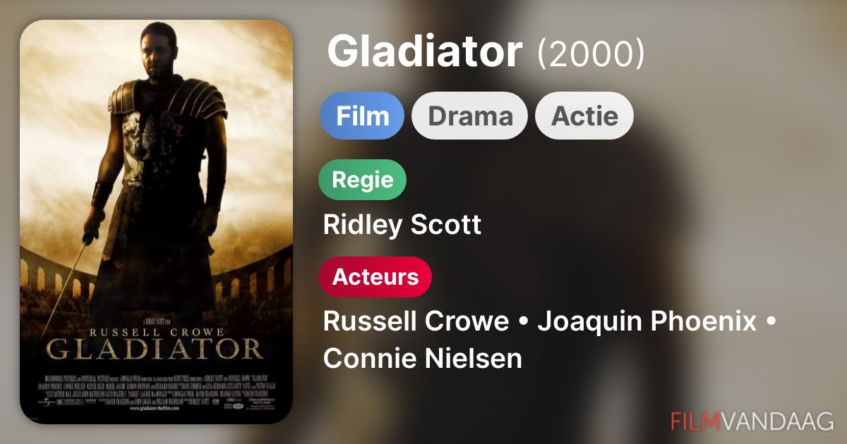 Gladiator (film, 2000) - FilmVandaag.nl