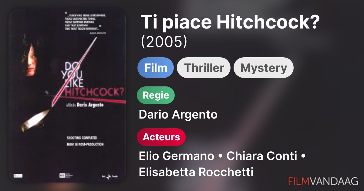 Ti piace Hitchcock? (film, 2005) - FilmVandaag.nl