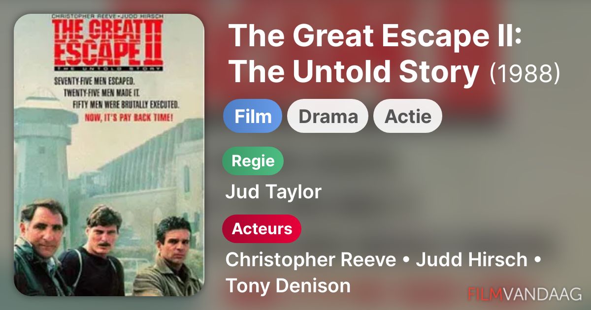 The Great Escape II: The Untold Story (film, 1988) kopen op dvd of blu ...