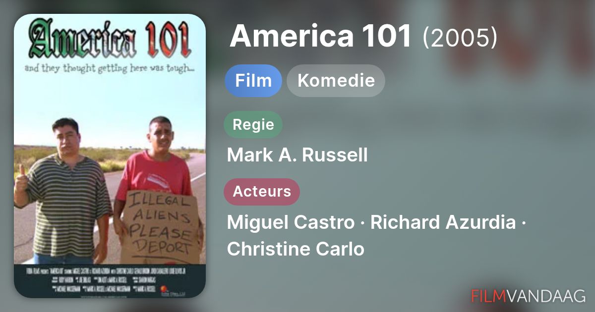 America 101 (film, 2005) - FilmVandaag.nl