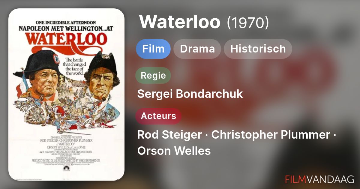 Waterloo (film, 1970) kopen op dvd of blu-ray - FilmVandaag.nl