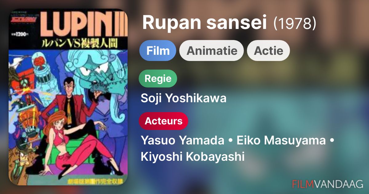 Rupan sansei (film, 1978) - FilmVandaag.nl