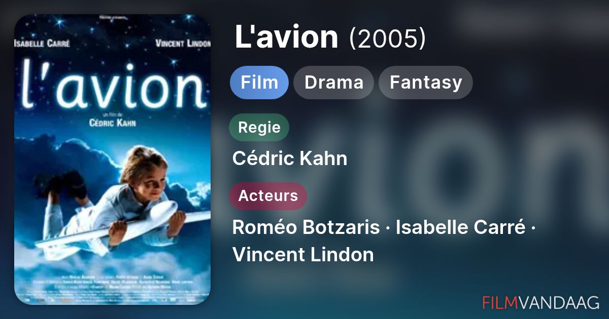 L'avion (film, 2005) - FilmVandaag.nl