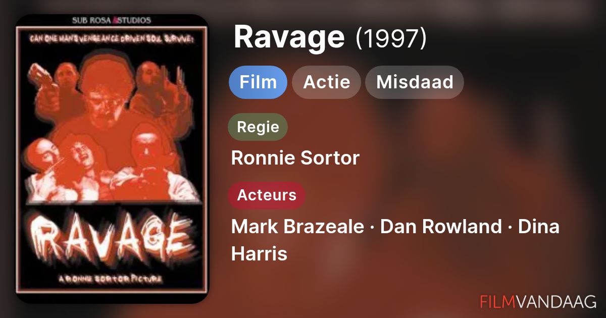 Ravage (film, 1997) - FilmVandaag.nl