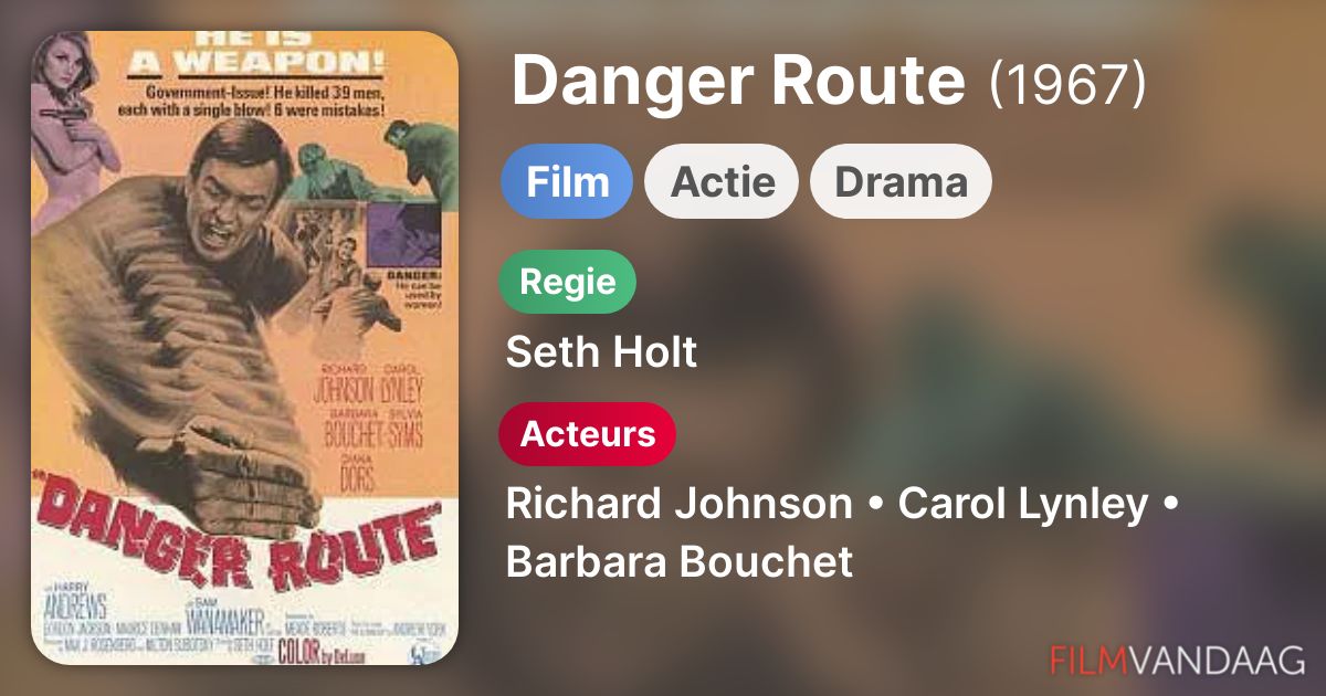 Danger Route (film, 1968) - FilmVandaag.nl