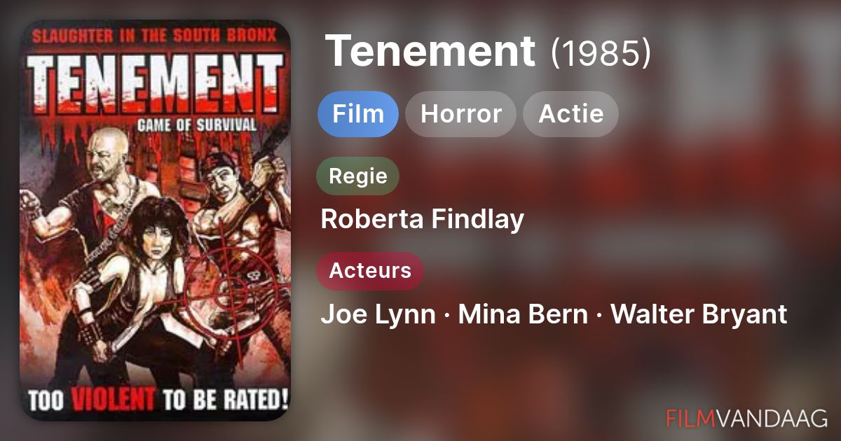 Tenement (film, 1985) - FilmVandaag.nl
