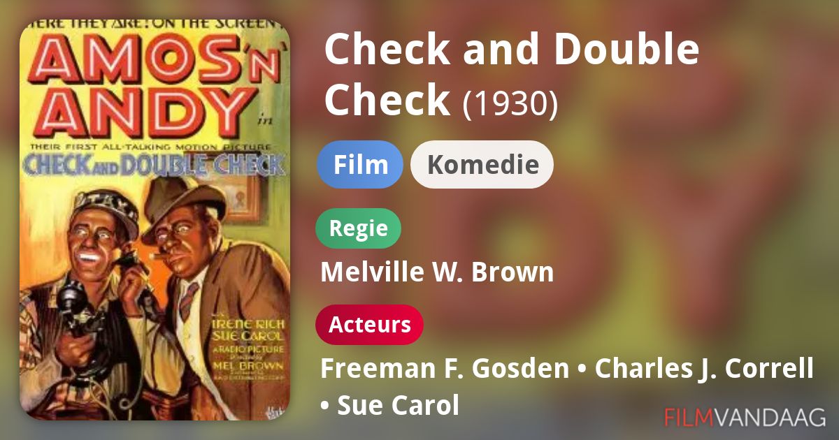 Check and Double Check (film, 1930) - FilmVandaag.nl