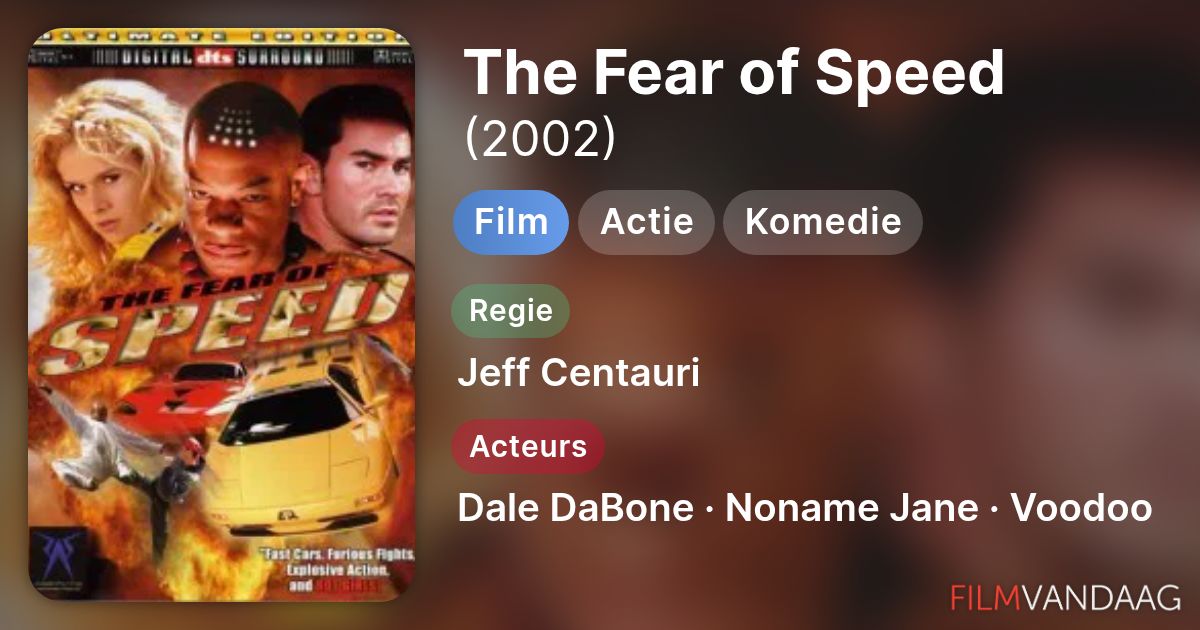 Alle acteurs in The Fear of Speed (film, 2002) - FilmVandaag.nl