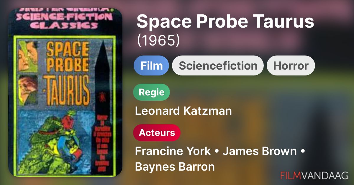 Space Probe Taurus (film, 1965) - FilmVandaag.nl