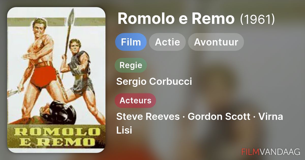 Romolo e Remo (film, 1961) - FilmVandaag.nl