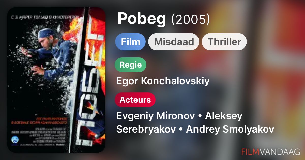 Pobeg (film, 2005) - FilmVandaag.nl