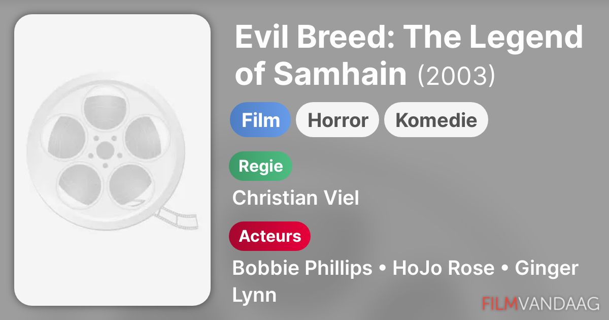 Evil Breed: The Legend of Samhain (film, 2003) - FilmVandaag.nl