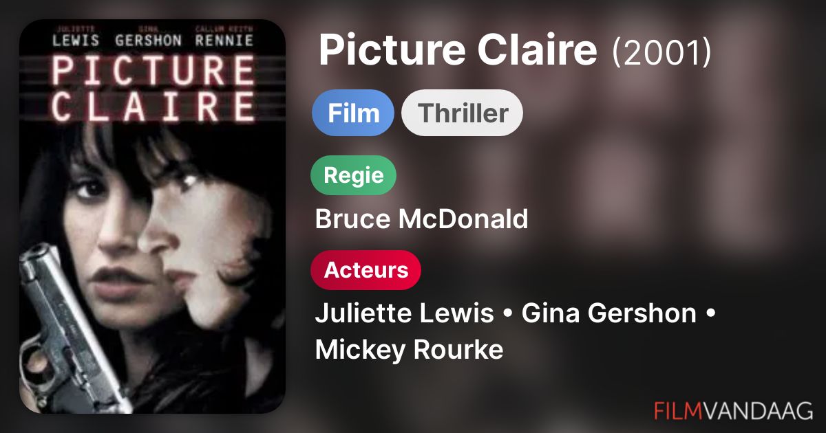 Picture Claire (film, 2001) - FilmVandaag.nl