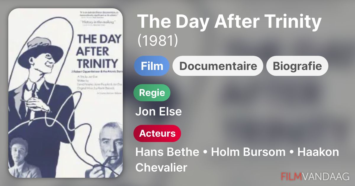 The Day After Trinity (film, 1981) - FilmVandaag.nl
