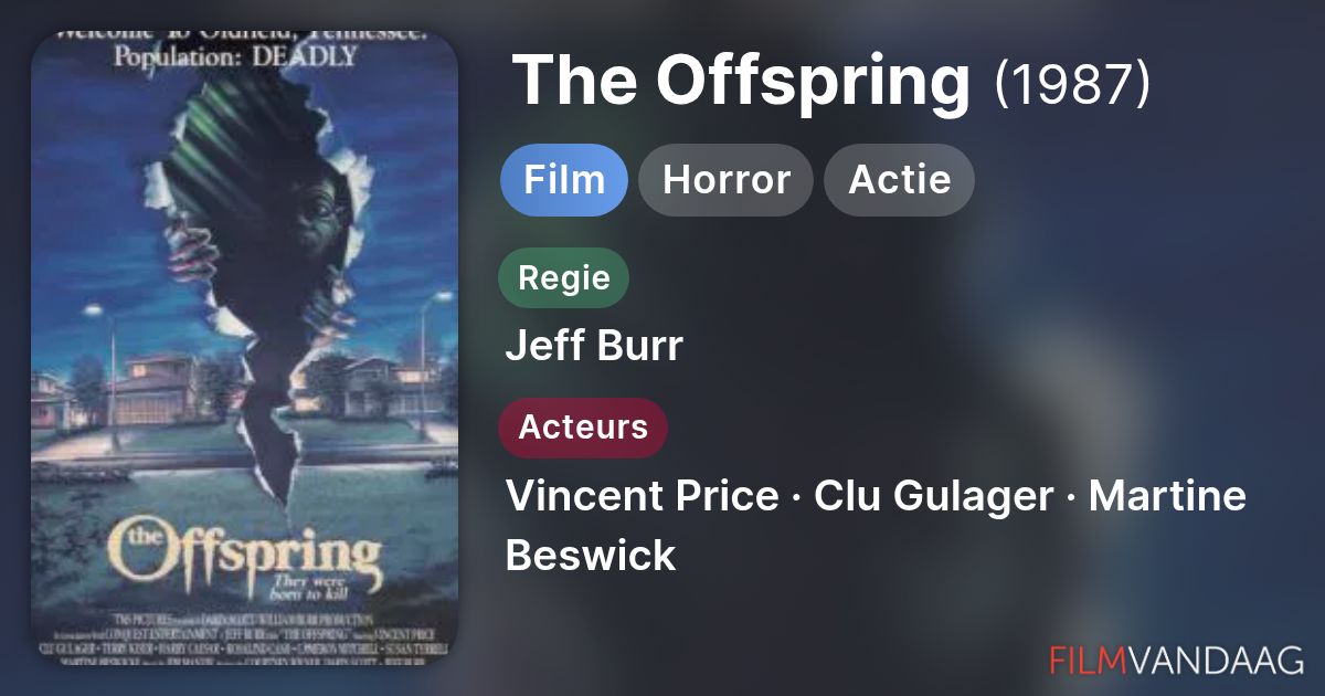 The Offspring (film, 1987) - FilmVandaag.nl