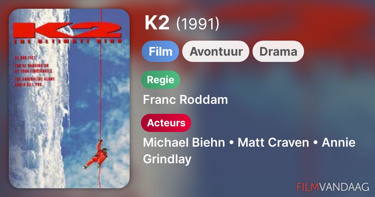 K2 (film, 1991) - FilmVandaag.nl