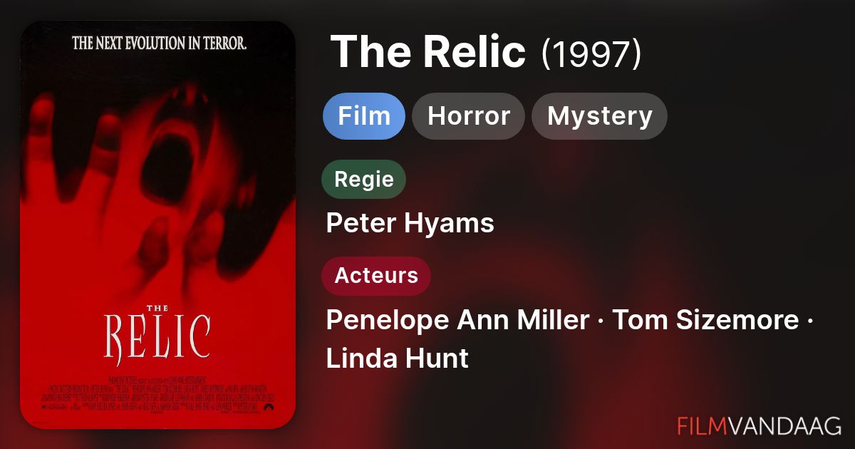 The Relic (film, 1997) - FilmVandaag.nl