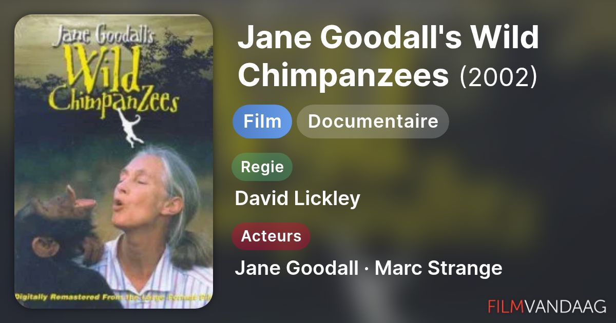 Jane Goodall's Wild Chimpanzees (film, 2002) - FilmVandaag.nl