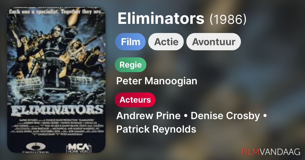 Eliminators (film, 1986) - FilmVandaag.nl