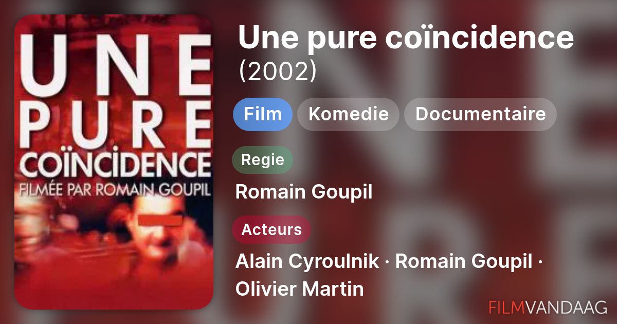 Une pure coïncidence (film, 2002) - FilmVandaag.nl