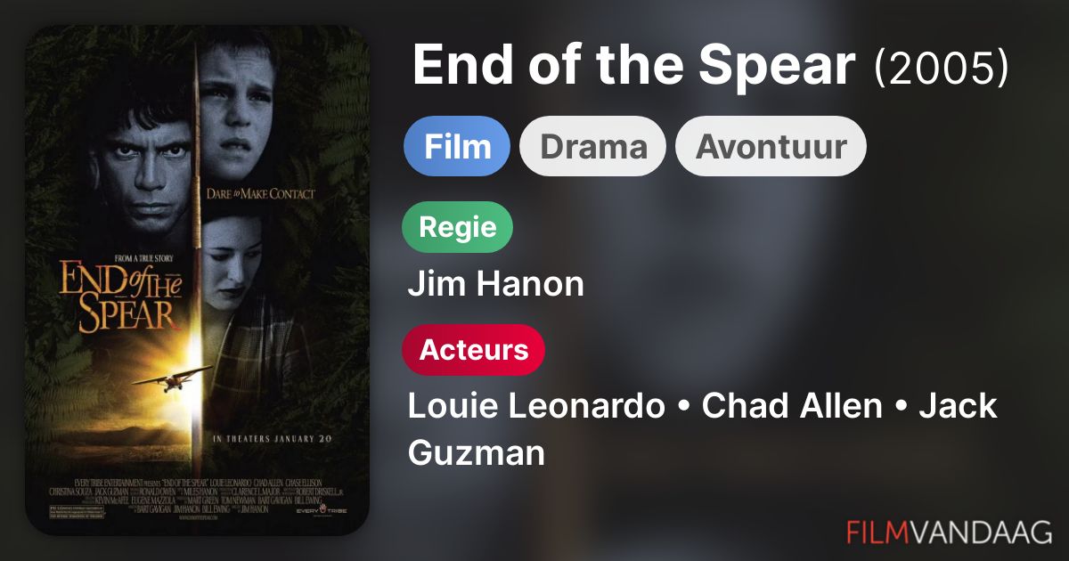End of the Spear (film, 2005) - FilmVandaag.nl