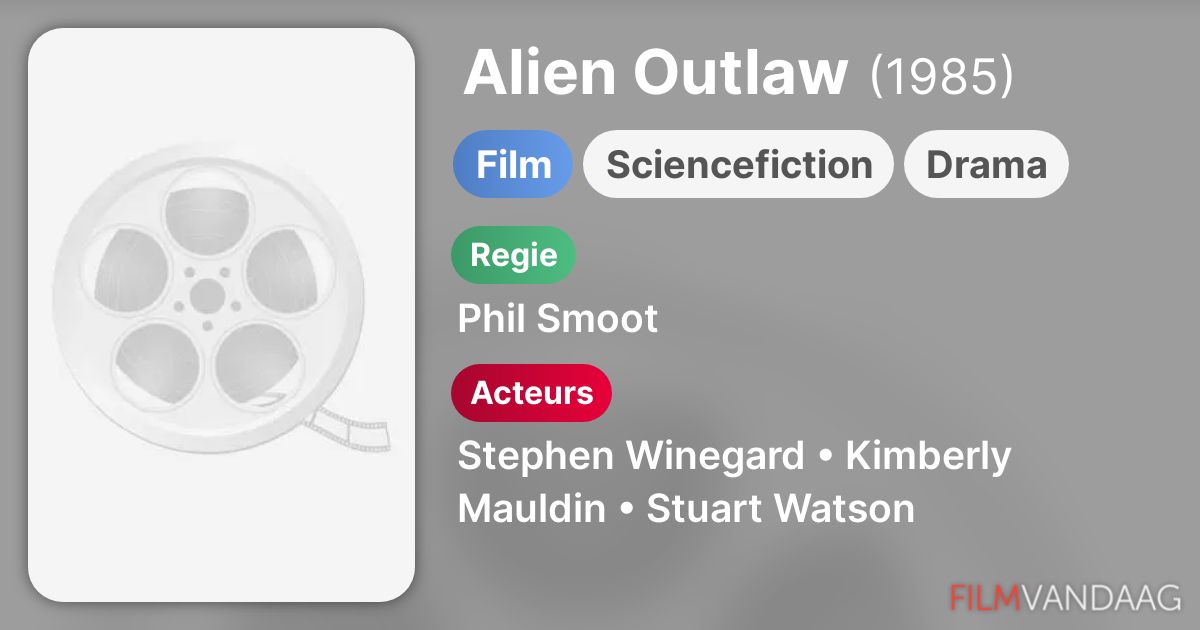 Alien Outlaw (film, 1985) - FilmVandaag.nl