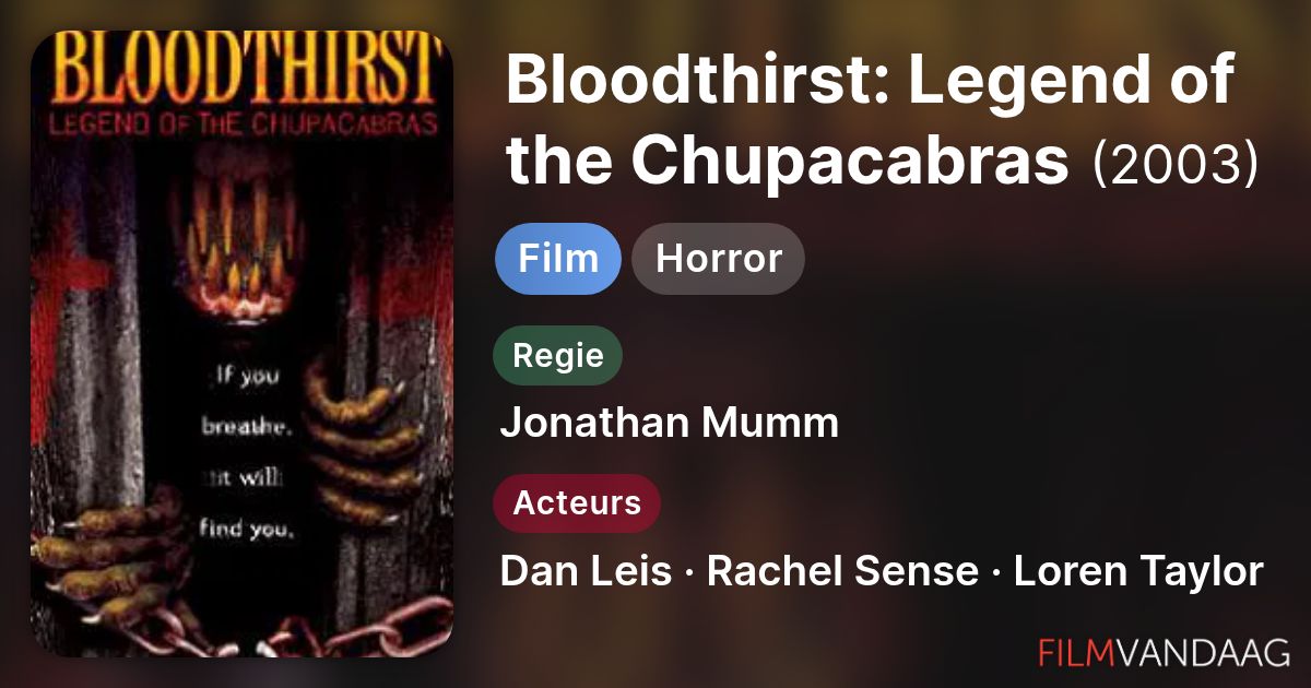 Bloodthirst: Legend of the Chupacabras (film, 2003) - FilmVandaag.nl