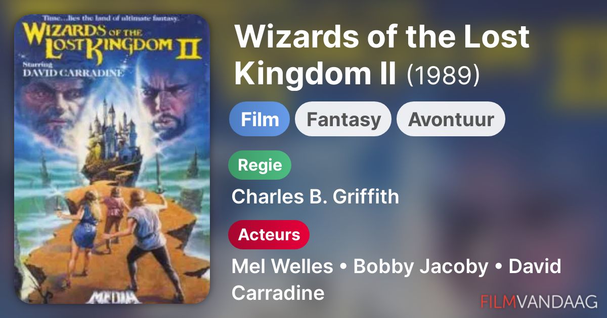 Wizards of the Lost Kingdom II (film, 1989) - FilmVandaag.nl