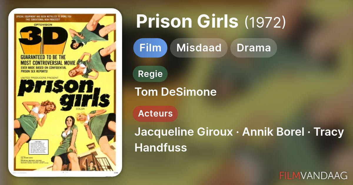 Prison Girls Film 1972 Filmvandaag Nl