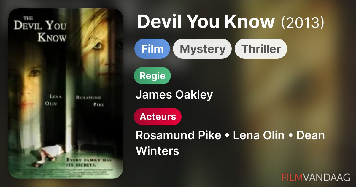 Devil You Know (film, 2013) - FilmVandaag.nl