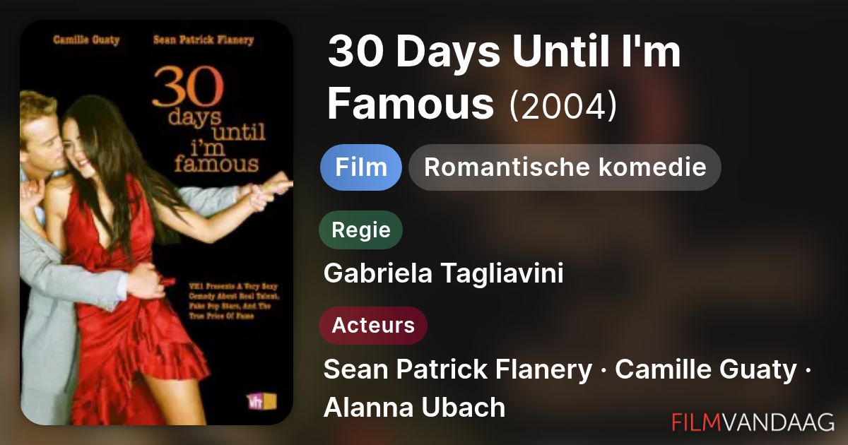 30 Days Until I'm Famous (film, 2004) Nu Online Kijken - FilmVandaag.nl