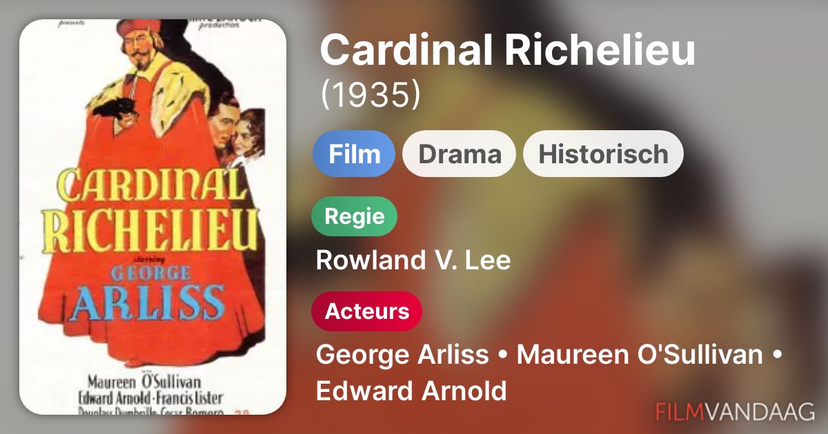Cardinal Richelieu (film, 1935) - FilmVandaag.nl