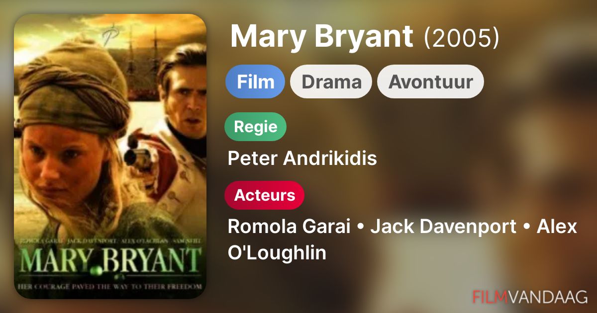 Mary Bryant (film, 2005) - FilmVandaag.nl