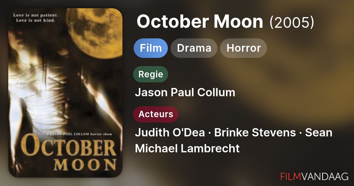 October Moon (film, 2005) - FilmVandaag.nl