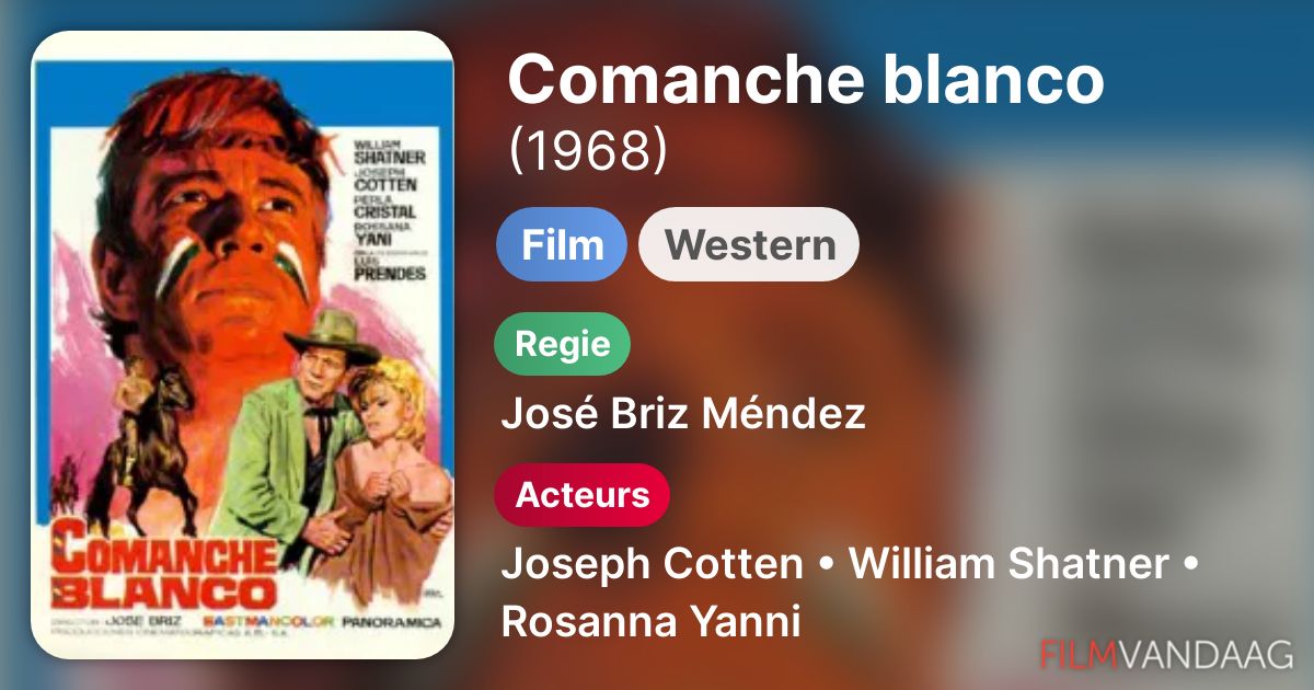 Comanche blanco (film, 1968) - FilmVandaag.nl