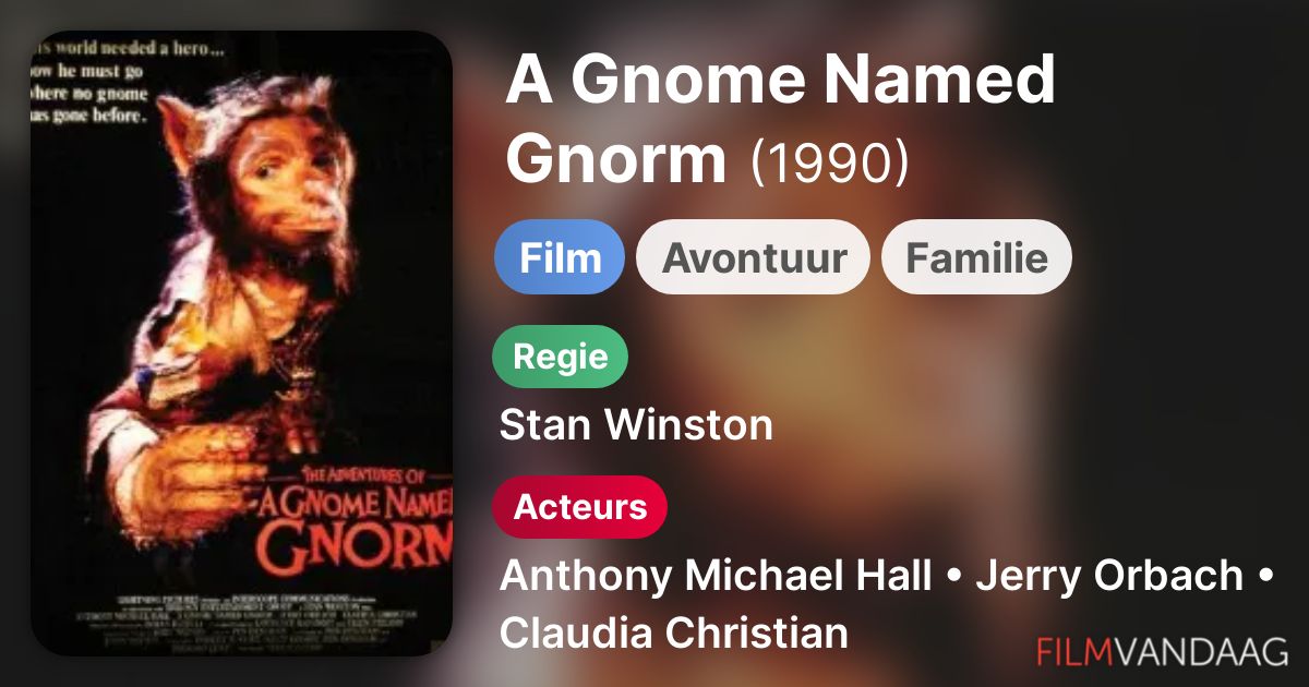 A Gnome Named Gnorm (film, 1990) - FilmVandaag.nl